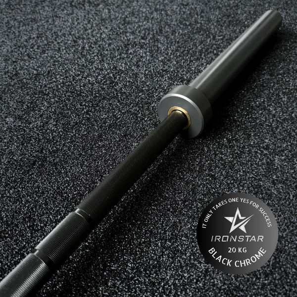 BLACK CHROME BAR 20KG – IRONSTAR